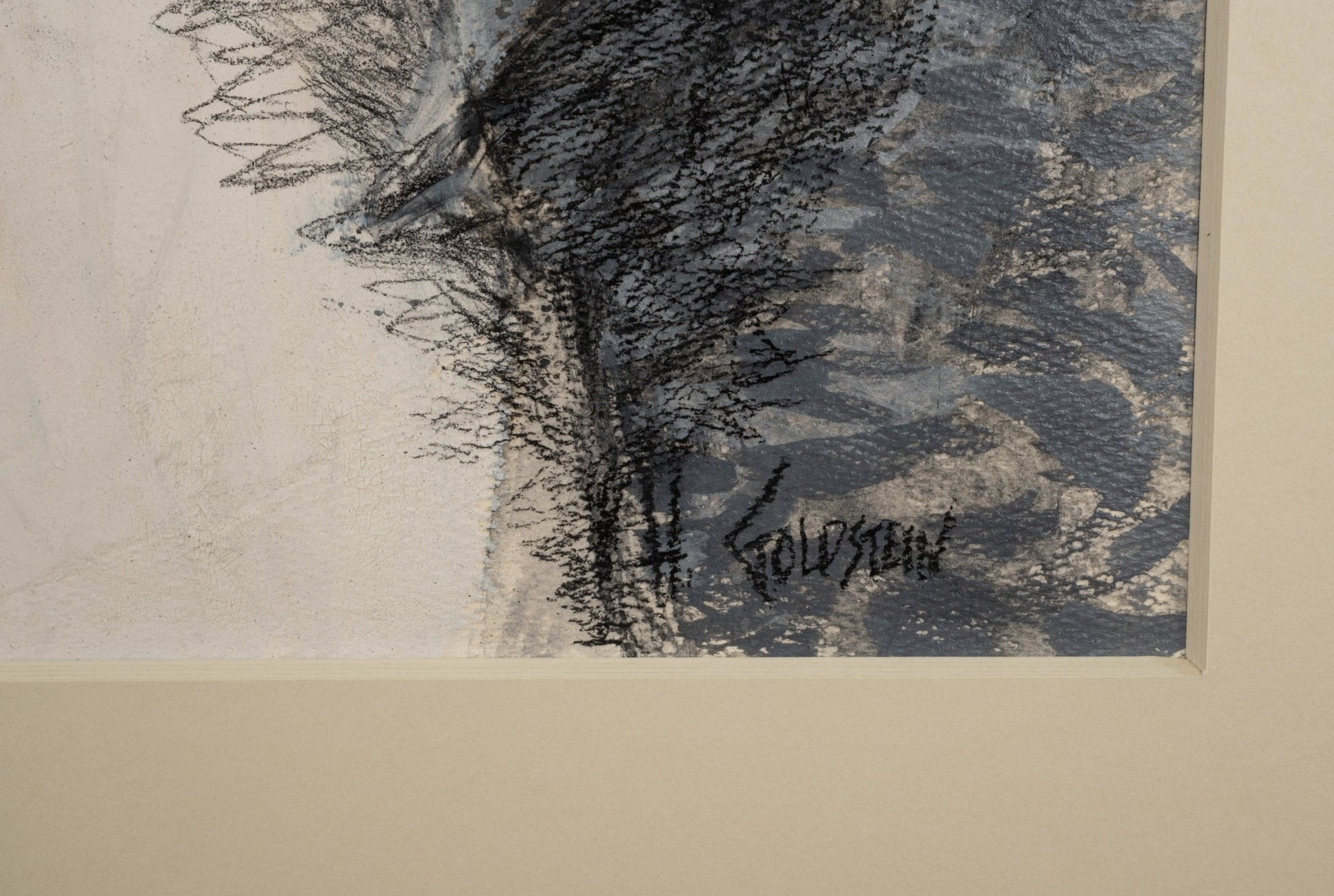 Howard Goldstein Charcoal Collage – Egg Culture