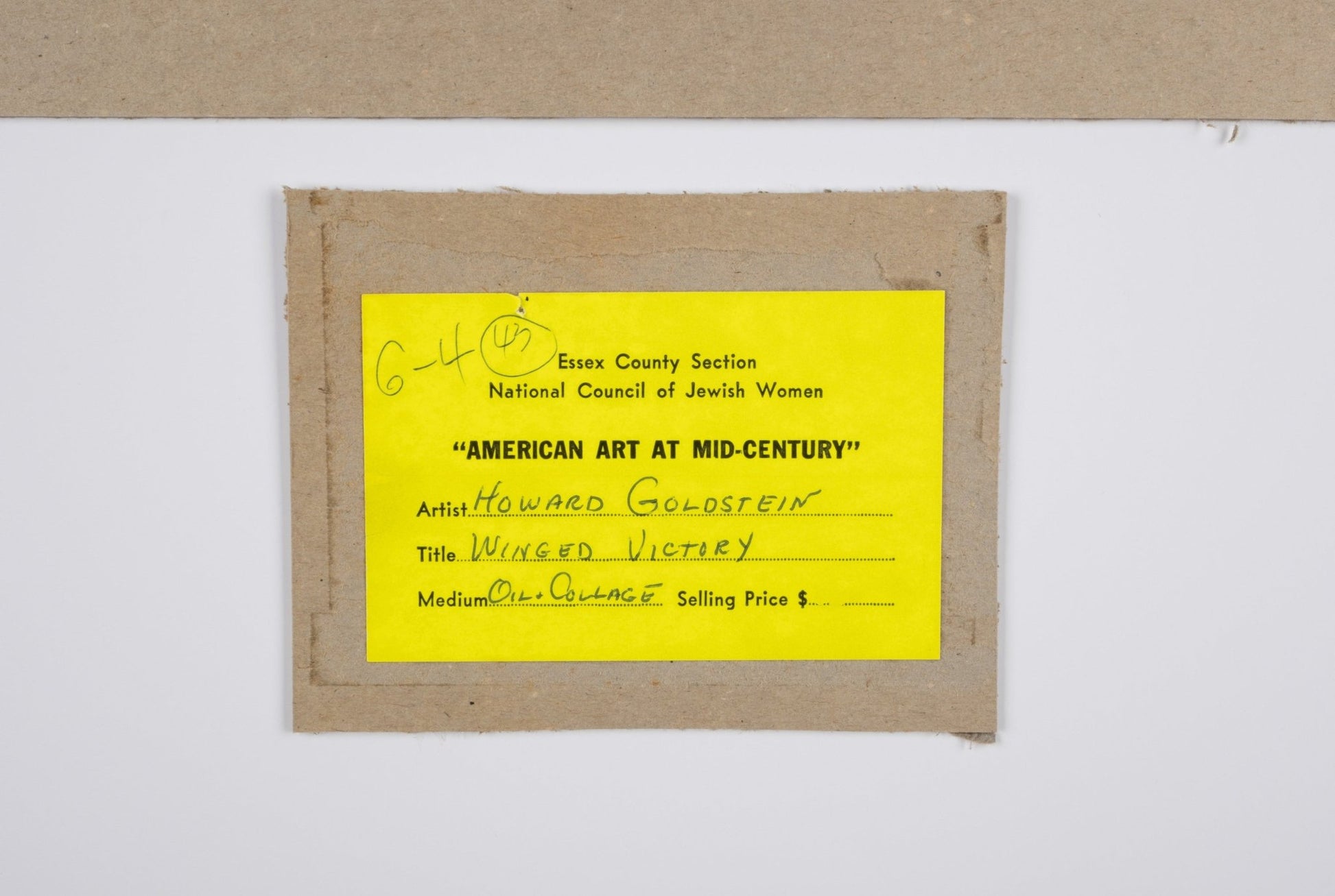 Howard Goldstein Collage "Winged Victory" – Egg Culture