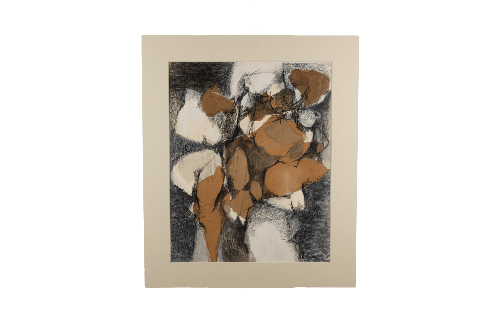 Howard Goldstein Charcoal Collage – Egg Culture
